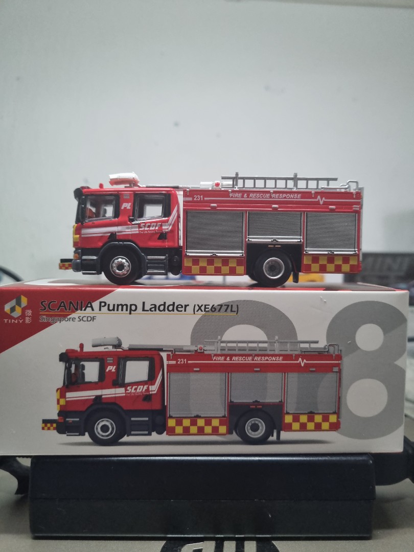 Tiny Scania Pump Ladder (XE677L) Singapore SCDF Fire Engine Truck ...