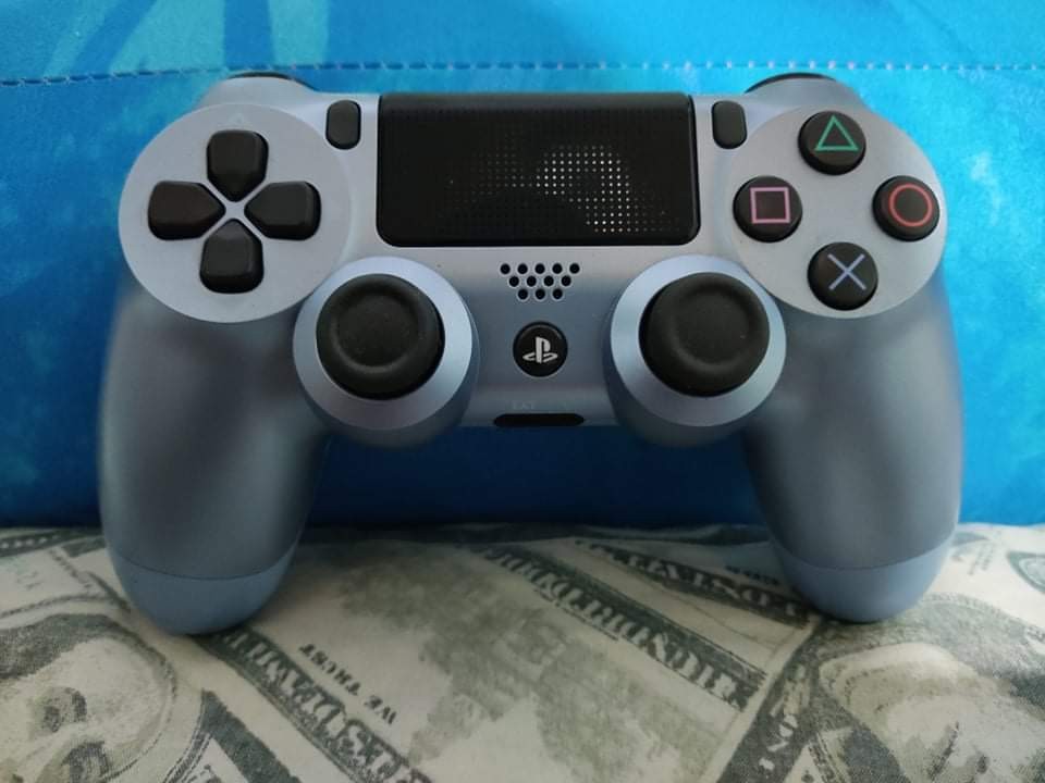 Titanium Blue DualShock 4 V2 controller, Video Gaming, Video Games ...