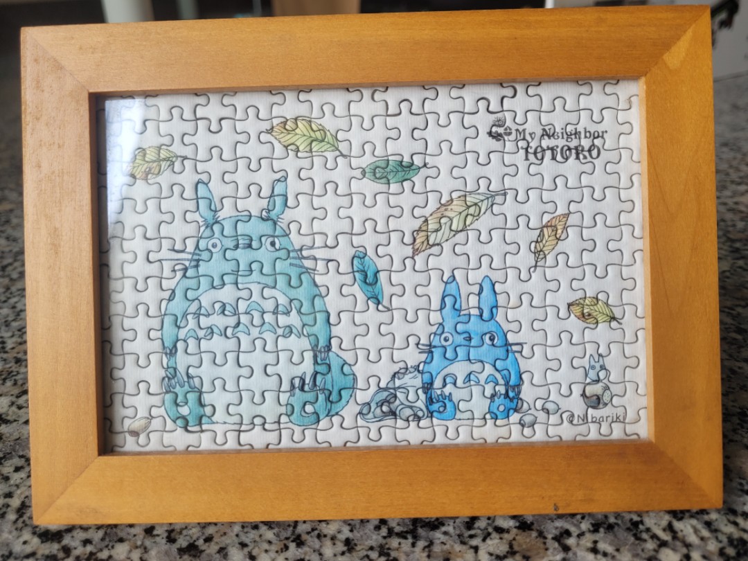 Totoro Puzzle (Complete + Frame), Hobbies & Toys, Stationery & Craft ...