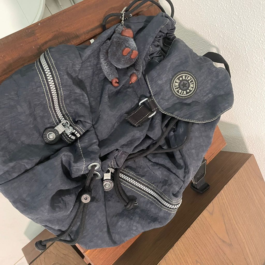 Vintage Kipling Rucksack Backpack - Black 90s style, Women's Fashion ...