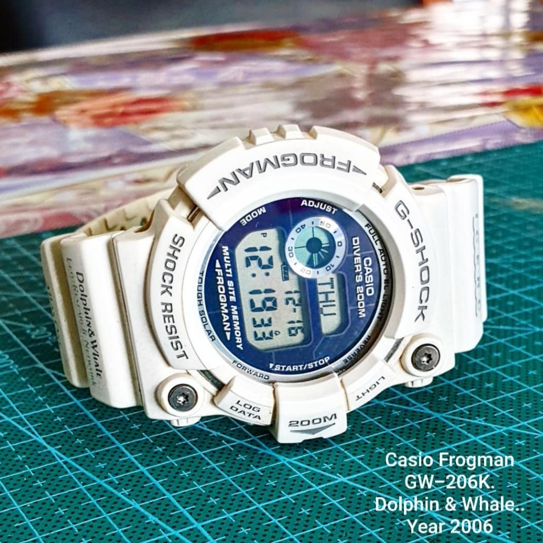 Vintage old casio frogman digital watch., Luxury, Watches on Carousell