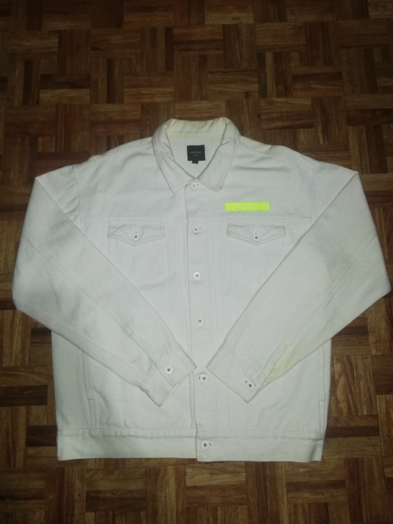 [Negotiable] Korean White Denim Jacket (Boxy Fit), Men's Fashion, Coats ...
