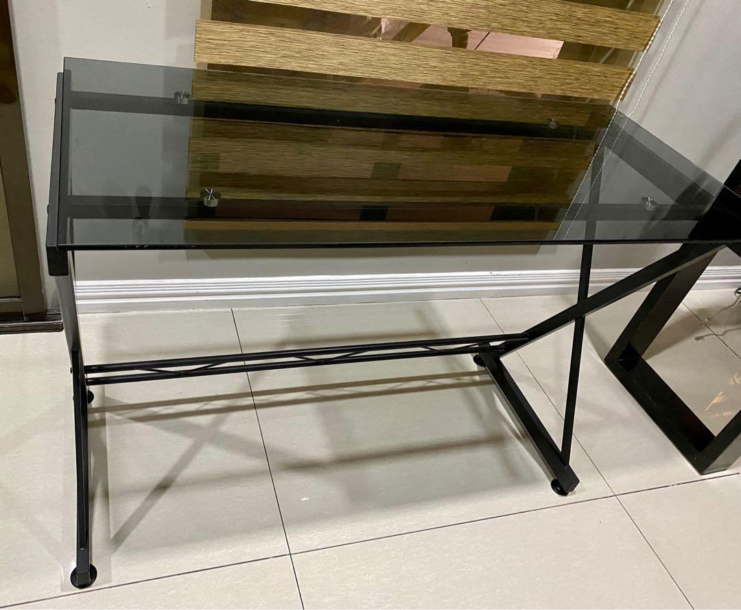 Glass Work Table, Furniture & Home Living, Furniture, Other Home ...