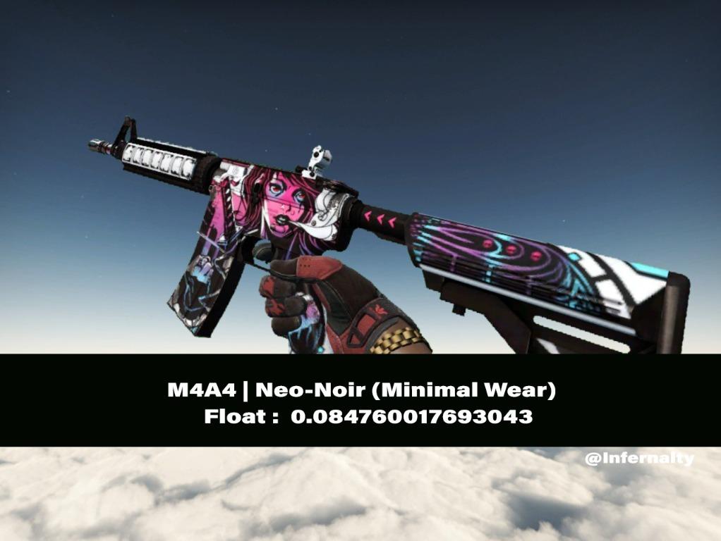 (0.08FV) M4A4 Neo Noir MW CSGO SKINS KNIVES, Video Gaming, Gaming ...
