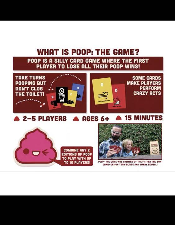 100% new and unopened! Poop! card game - 全新便便桌遊, 興趣及遊戲, 玩具 & 遊戲類 ...