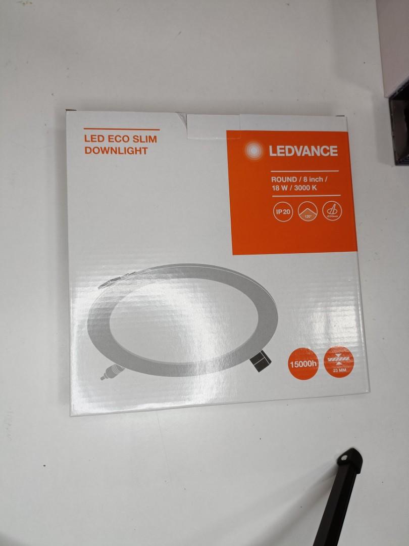 8" 18W Ledvance Round LED Eco Slim Downlight, Furniture & Home Living ...