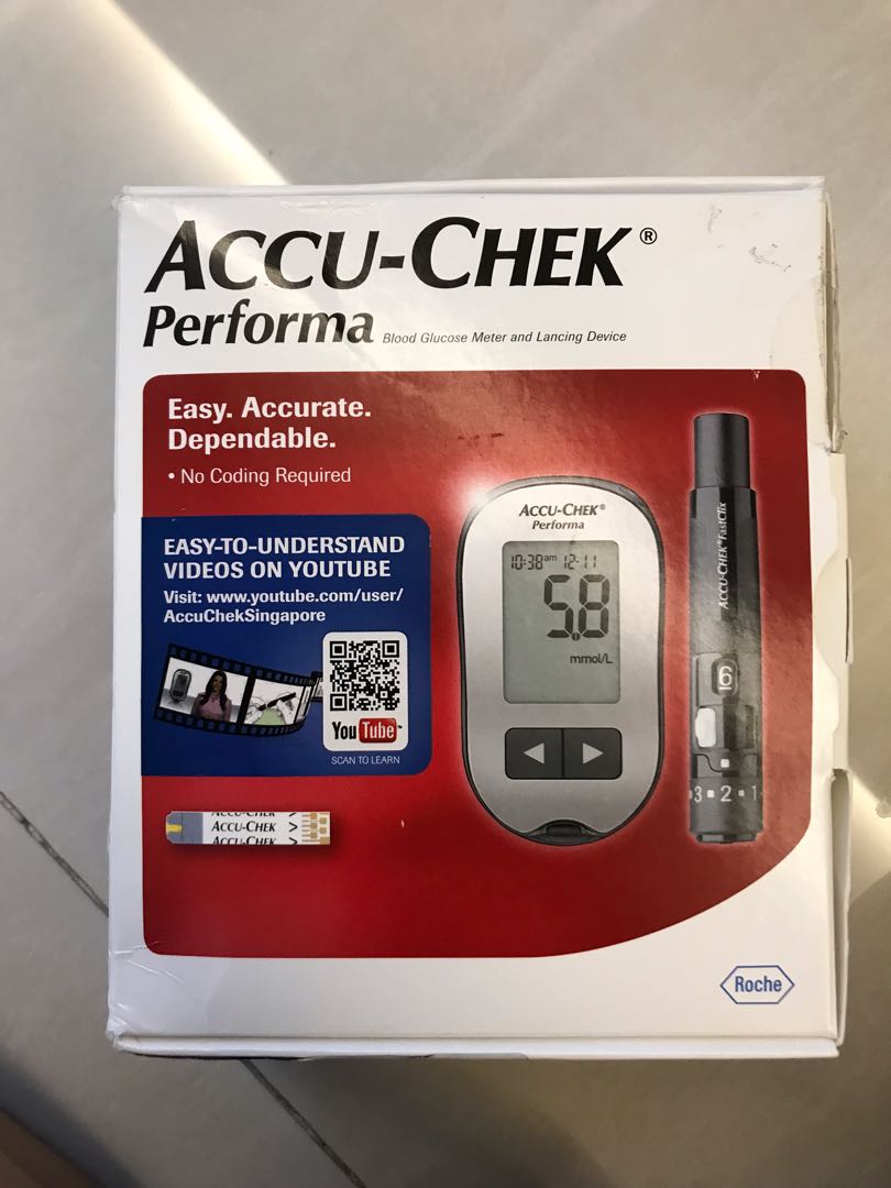 Accu-check Glucometer Kit, Health & Nutrition, Health Monitors ...