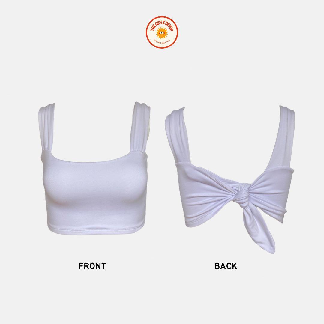 Backless Tie Top, Women's Fashion, Tops, Sleeveless on Carousell