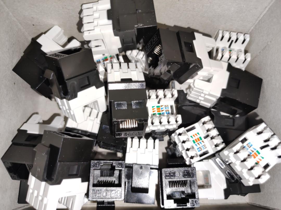 BELDEN Information Outlet Cat6 IO Black/White/Red keystone jack Modular ...