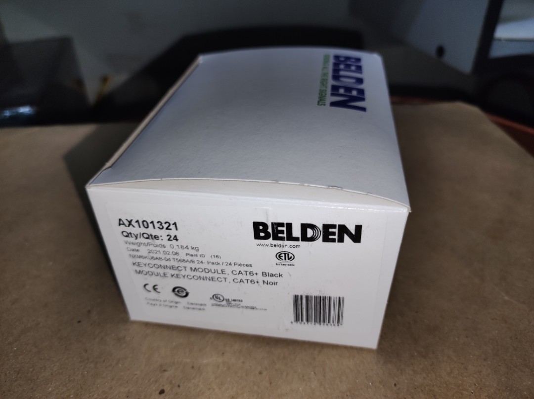 BELDEN Information Outlet Cat6 IO Black/White/Red keystone jack Modular ...