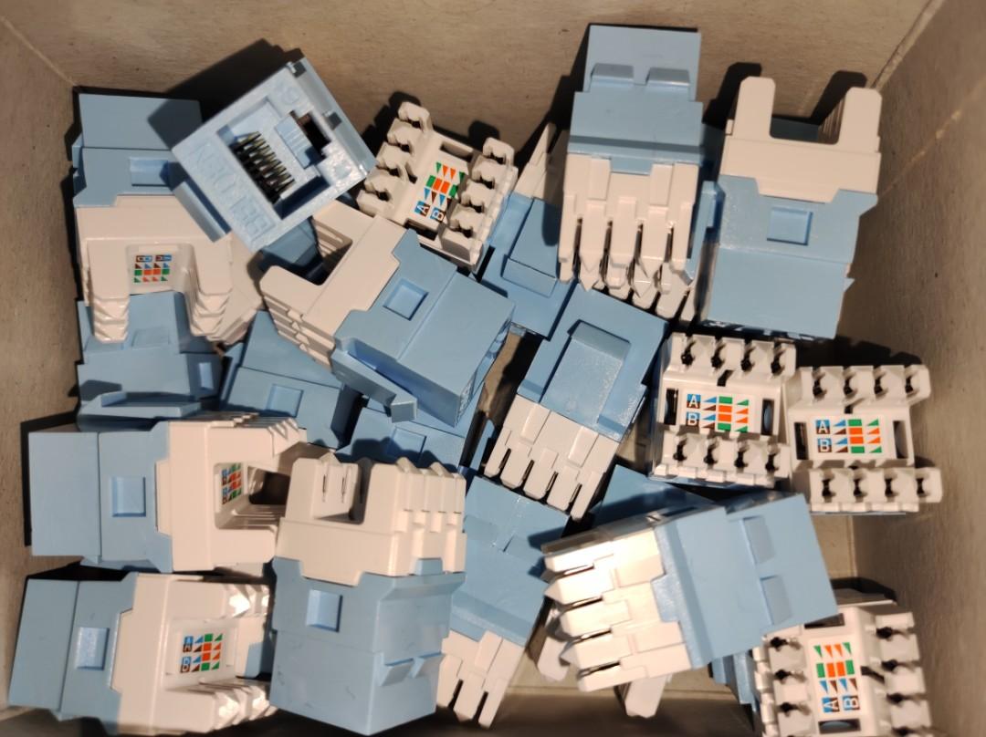 BELDEN Information Outlet Cat6 IO Black/White/Red keystone jack Modular ...