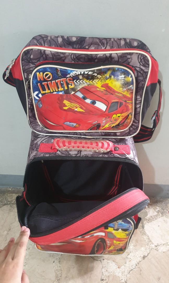 Cars trolley bag with lunch box, Hobbies & Toys, Stationary & Craft ...