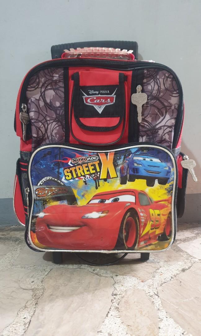 Cars trolley bag with lunch box, Hobbies & Toys, Stationary & Craft ...