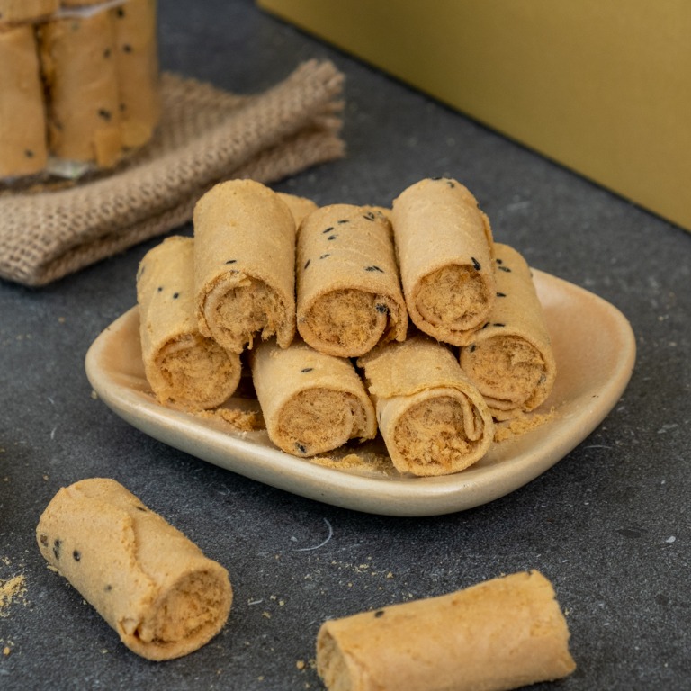 CNY Cookies Chicken Floss Egg Roll, Food & Drinks, Homemade Bakes on ...