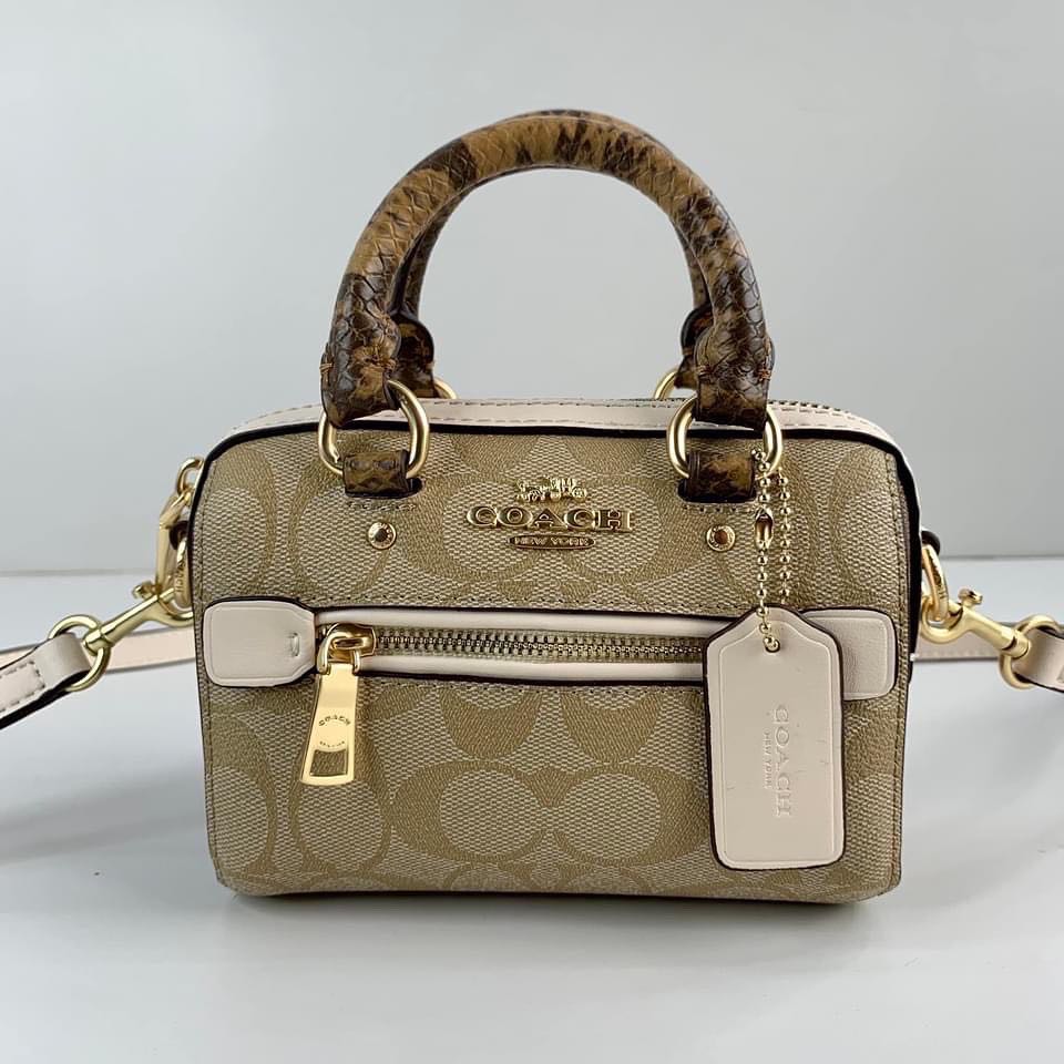 Coach Micro Rowan Crossbody in Signature, Women's Fashion, Bags ...