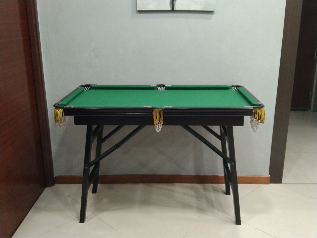 Foldable Mini Pool Table, Furniture & Home Living, Furniture, Tables ...
