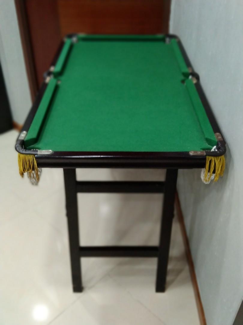 Foldable Mini Pool Table, Furniture & Home Living, Furniture, Tables ...