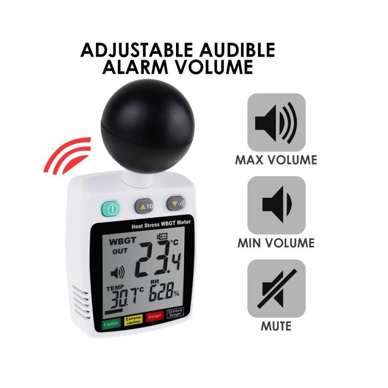 Heat Stress WBGT Meter, Wet Bulb Globe Temperature, Tenmars, TM-288 ...