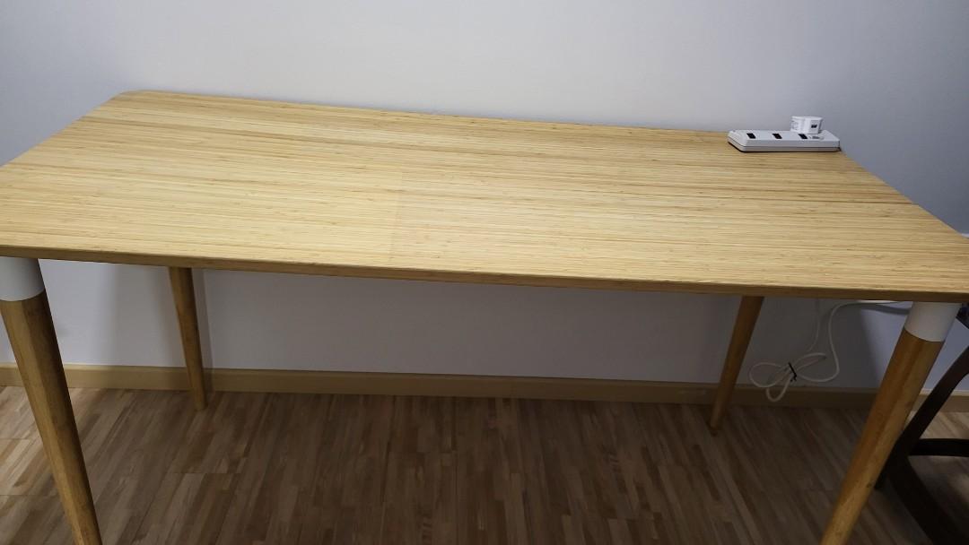 IKEA Hilver Bamboo Table, Furniture & Home Living, Furniture, Tables ...