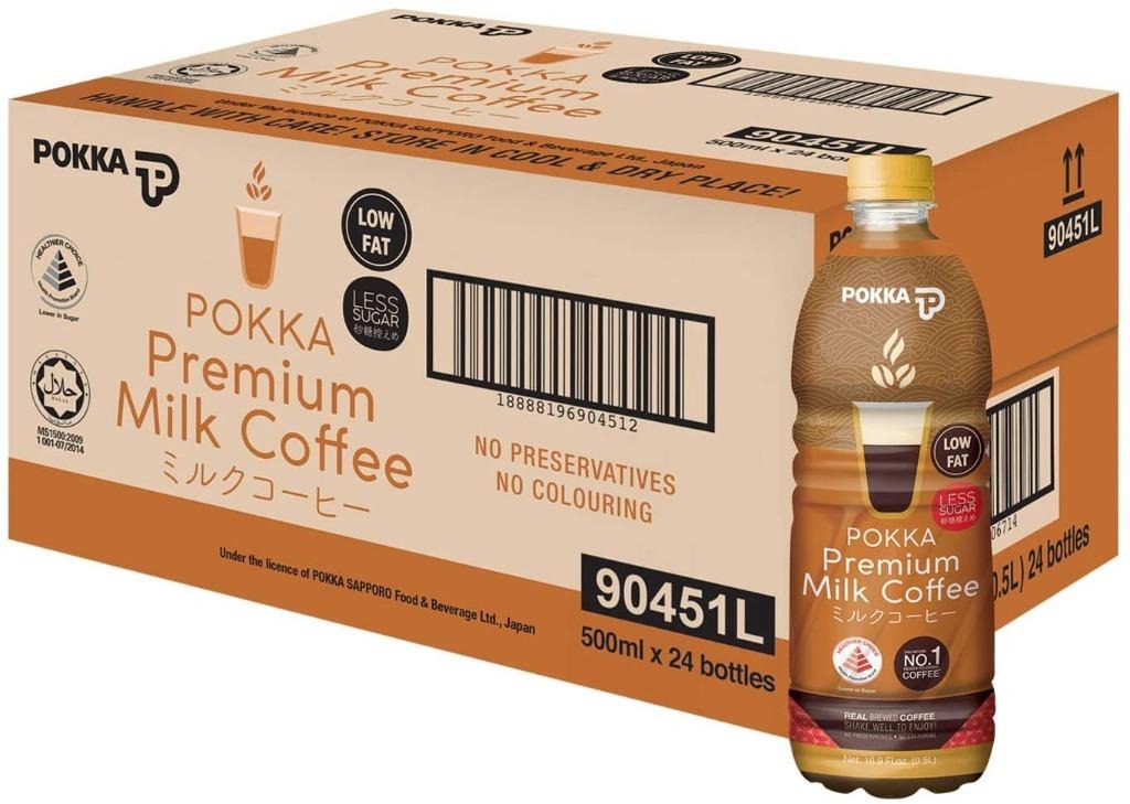 ~instock~ Pokka Premium Milk Coffee Pet, 24 x 500ml, Food & Drinks ...