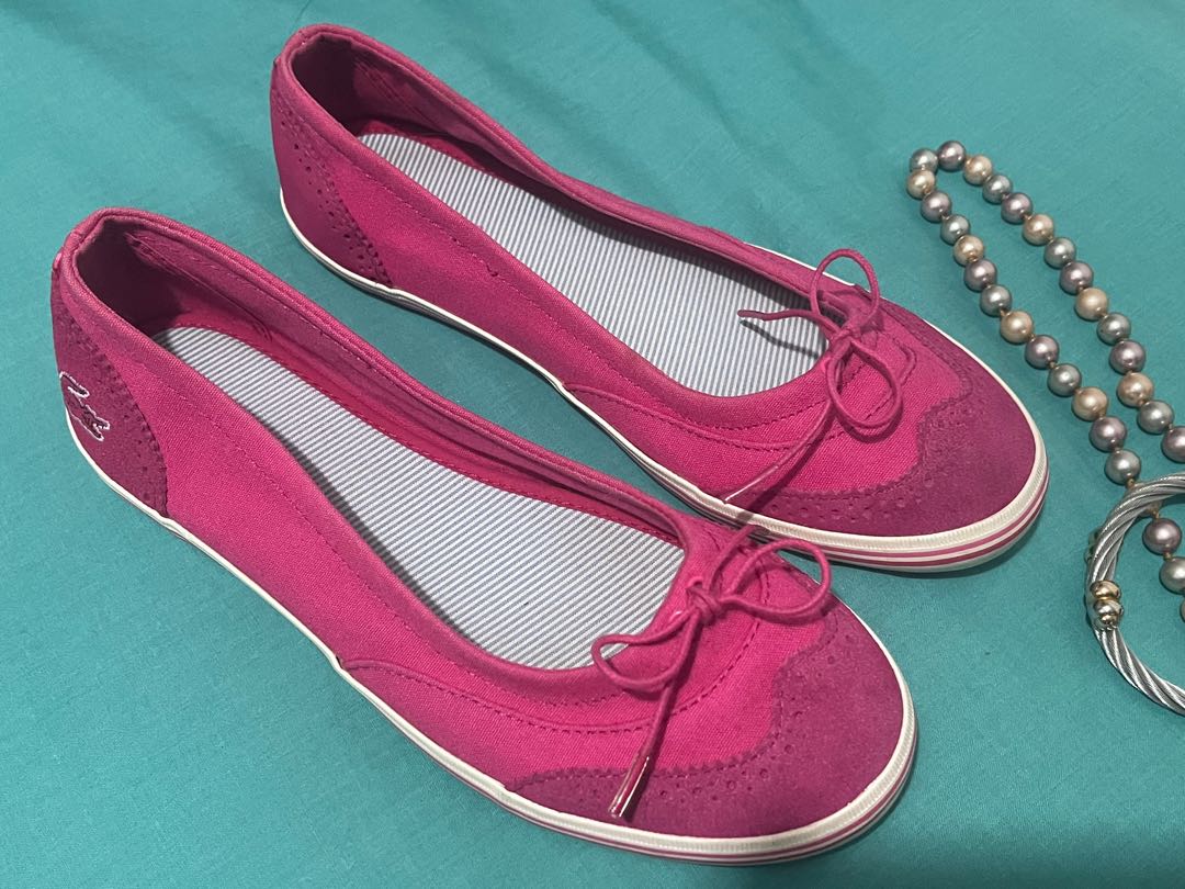 Lacoste flats, Women's Fashion, Footwear, Flats & Sandals on Carousell