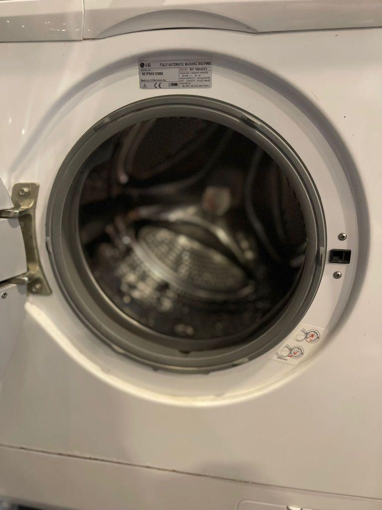 LG 8kg/4kg WASH AND DRY WD -1486ADP3 WASHING MACHINE Condition 8/10 One ...