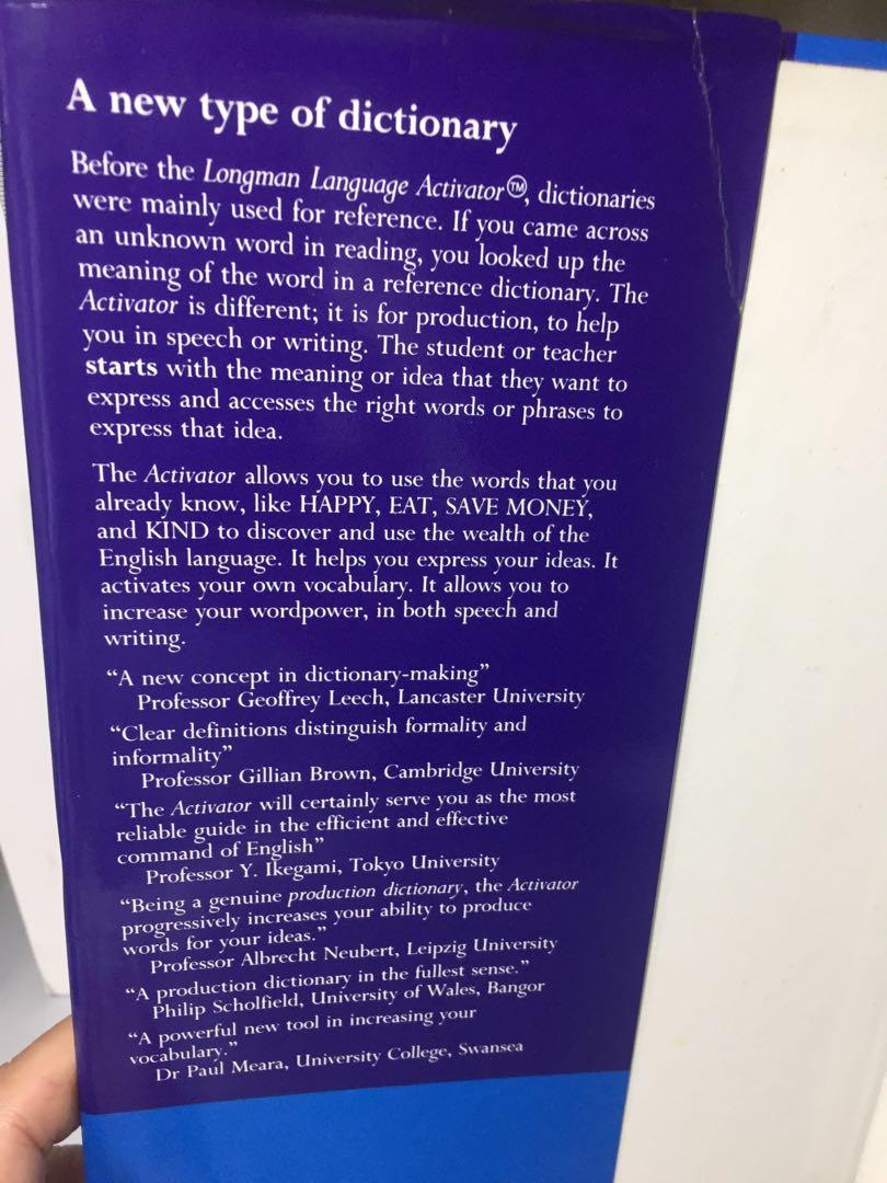 Longman Language Activator The World's First Production Dictionary ...