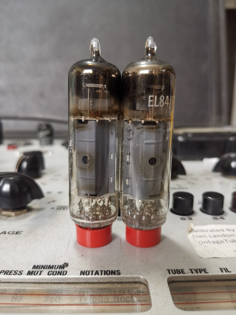 Matched Pair (2).Mullard EL84 - rX1 - Square Getter, Audio, Other Audio ...