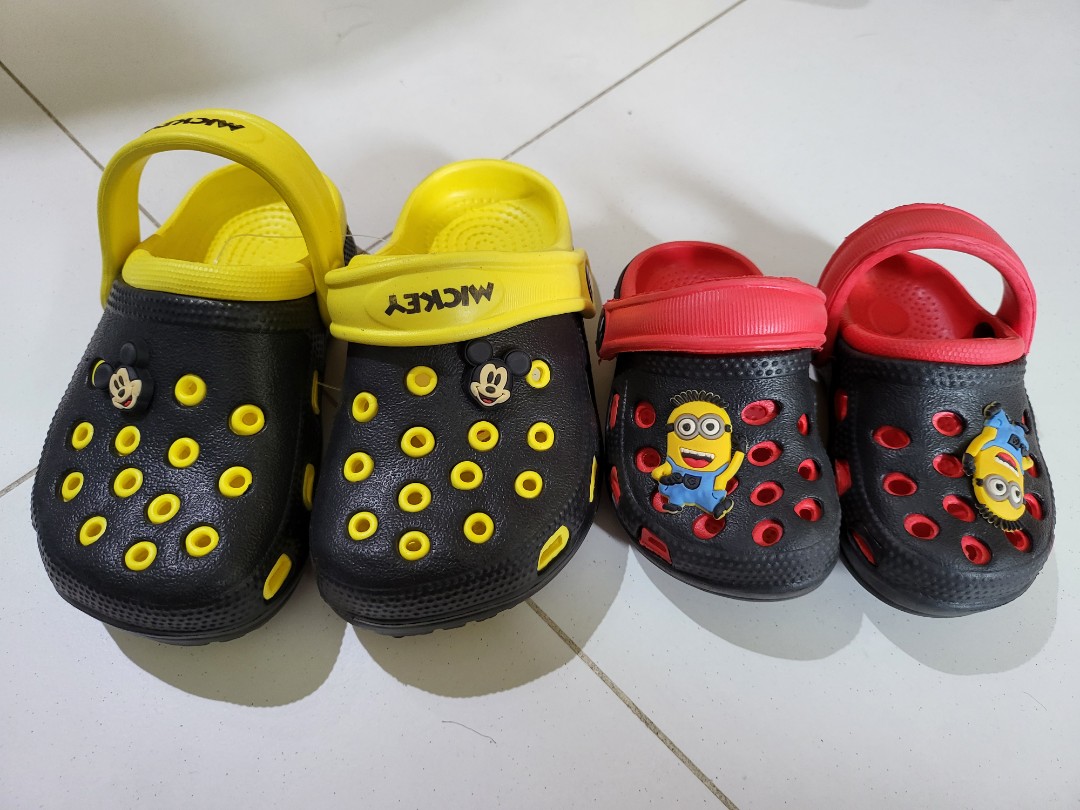 Mickey Mouse and Minions sandals for kids, Babies & Kids, Babies & Kids ...