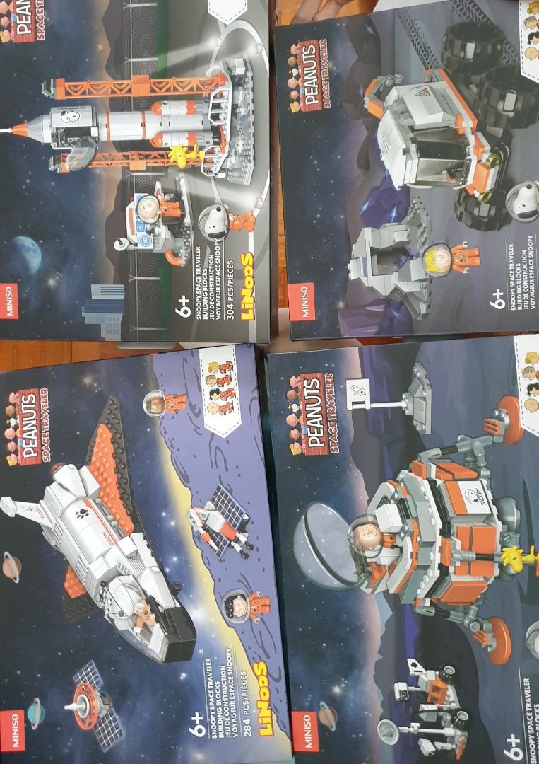 Miniso Peanuts in Space Lego-friendly snoopy, Hobbies & Toys, Toys ...