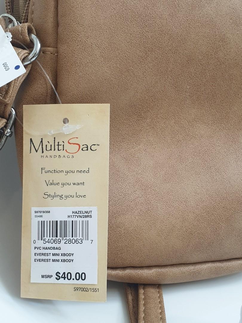 MultiSac Mini Everest Hazelnut Brown Crossbody Bag Handbag H177VN/28RS ...