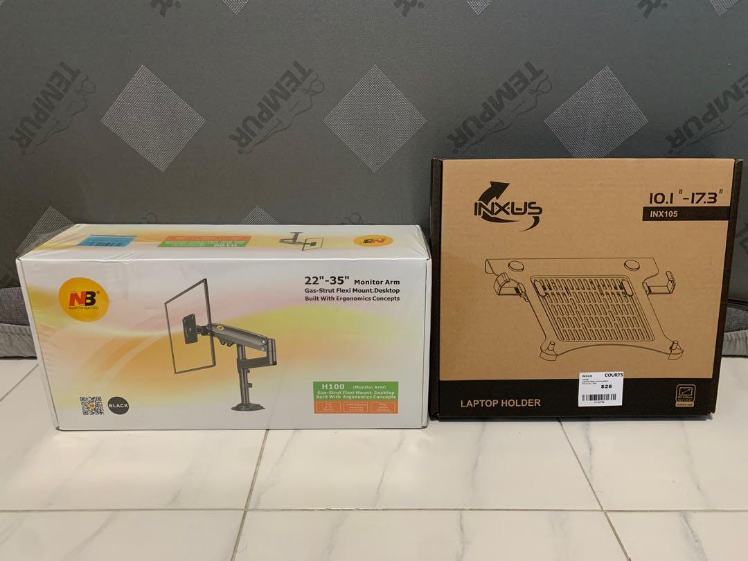 NB North Bayou H100 monitor arm + laptop rack, Computers & Tech ...