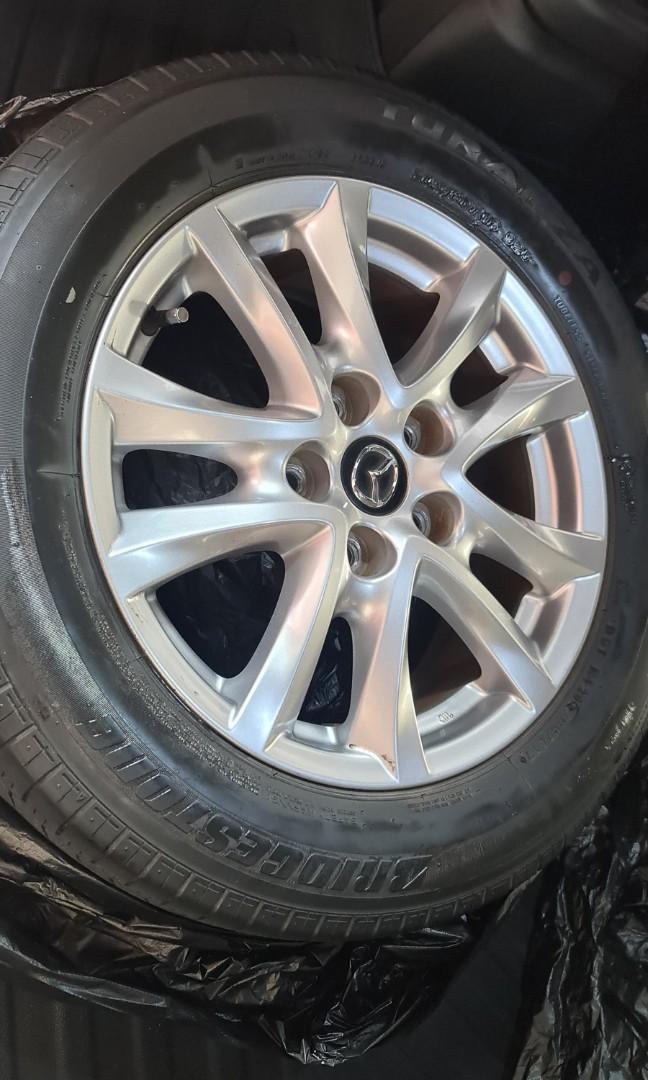 Original Mazda 3 rims 16" with tyres, Car Accessories, Tyres & Rims on ...