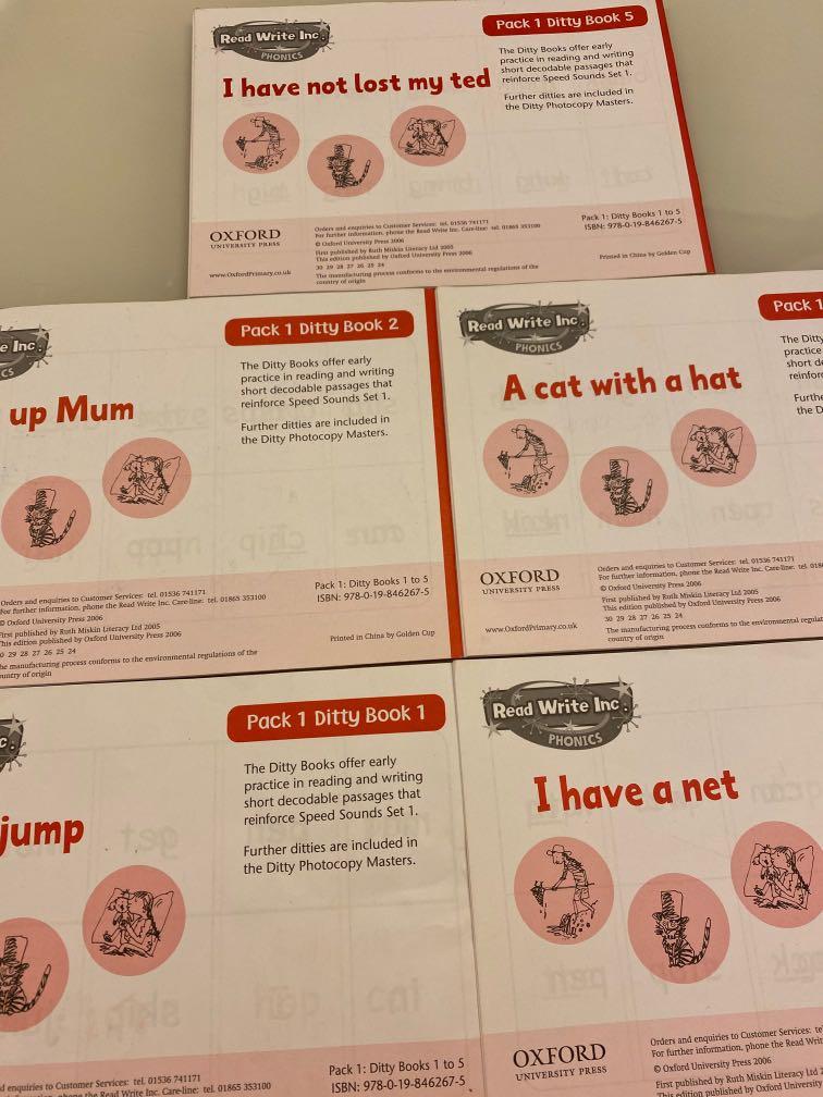 Oxford RWI phonics - Pack 1 Ditty (1 set of 5), 興趣及遊戲, 書本 & 文具, 教科書 ...
