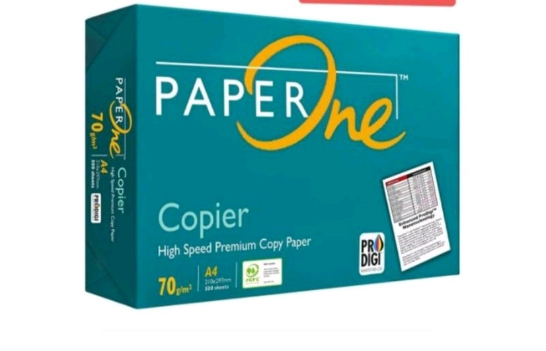 Paper one 70g A4 white printing paper x 4 reams, Hobbies & Toys ...