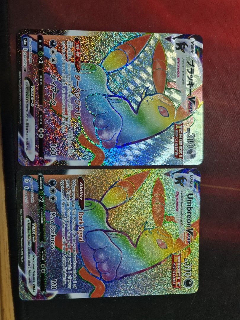 Rainbow Umbreon Vmax set, Hobbies & Toys, Toys & Games on Carousell