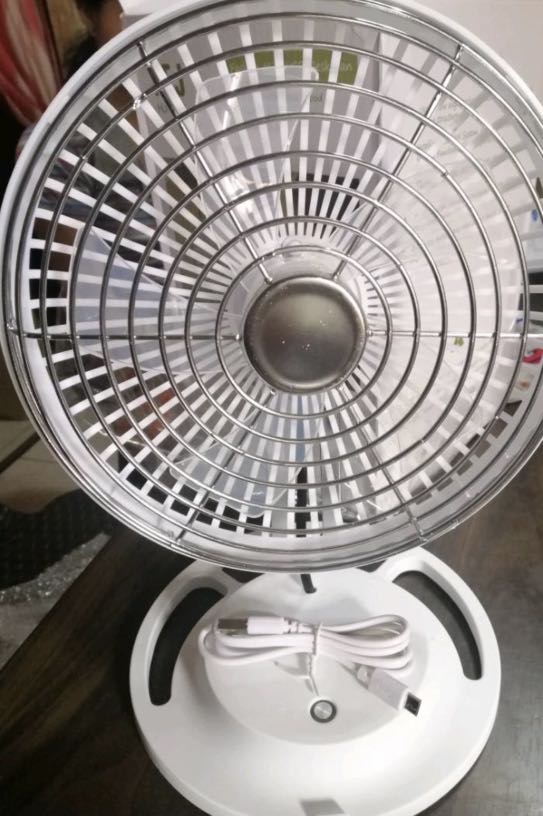 Retro 3in1 Personal Portable USB Electric Battery Desk Fan (white ...