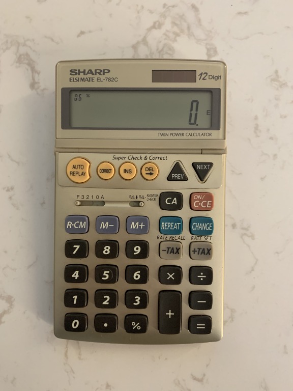 Sharp EL-782C Calculator 計數機, 興趣及遊戲, 手作＆自家設計, 文具 - Carousell