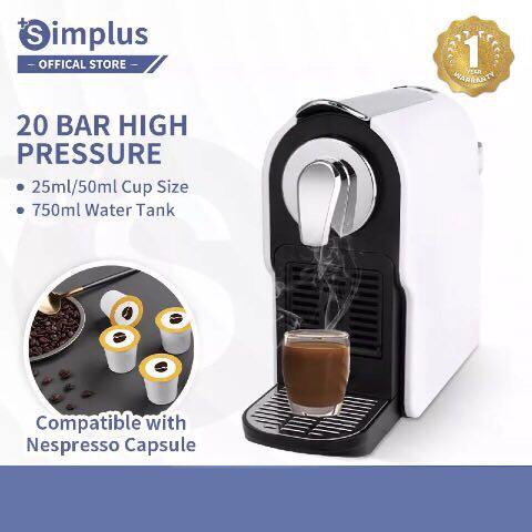 Simplus Nespresso Capsule Compact Coffee Machine ☕️, TV & Home ...