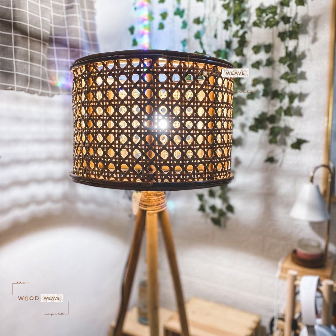 Solihiya Rattan Floor Lamp 5ft, Furniture & Home Living, Lighting ...