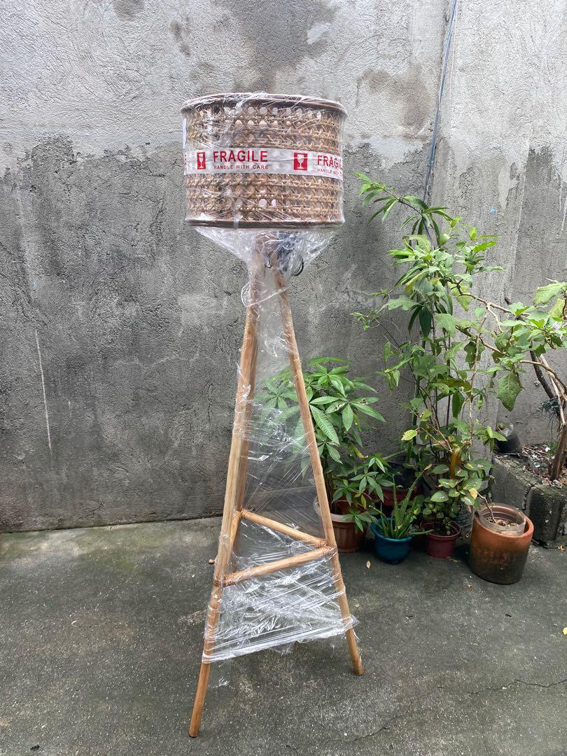 Solihiya Rattan Floor Lamp 5ft, Furniture & Home Living, Lighting ...
