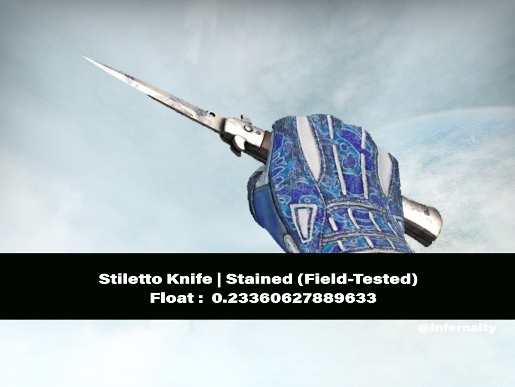 Stiletto Knife Stained FT CSGO SKINS KNIVES, Video Gaming, Gaming ...