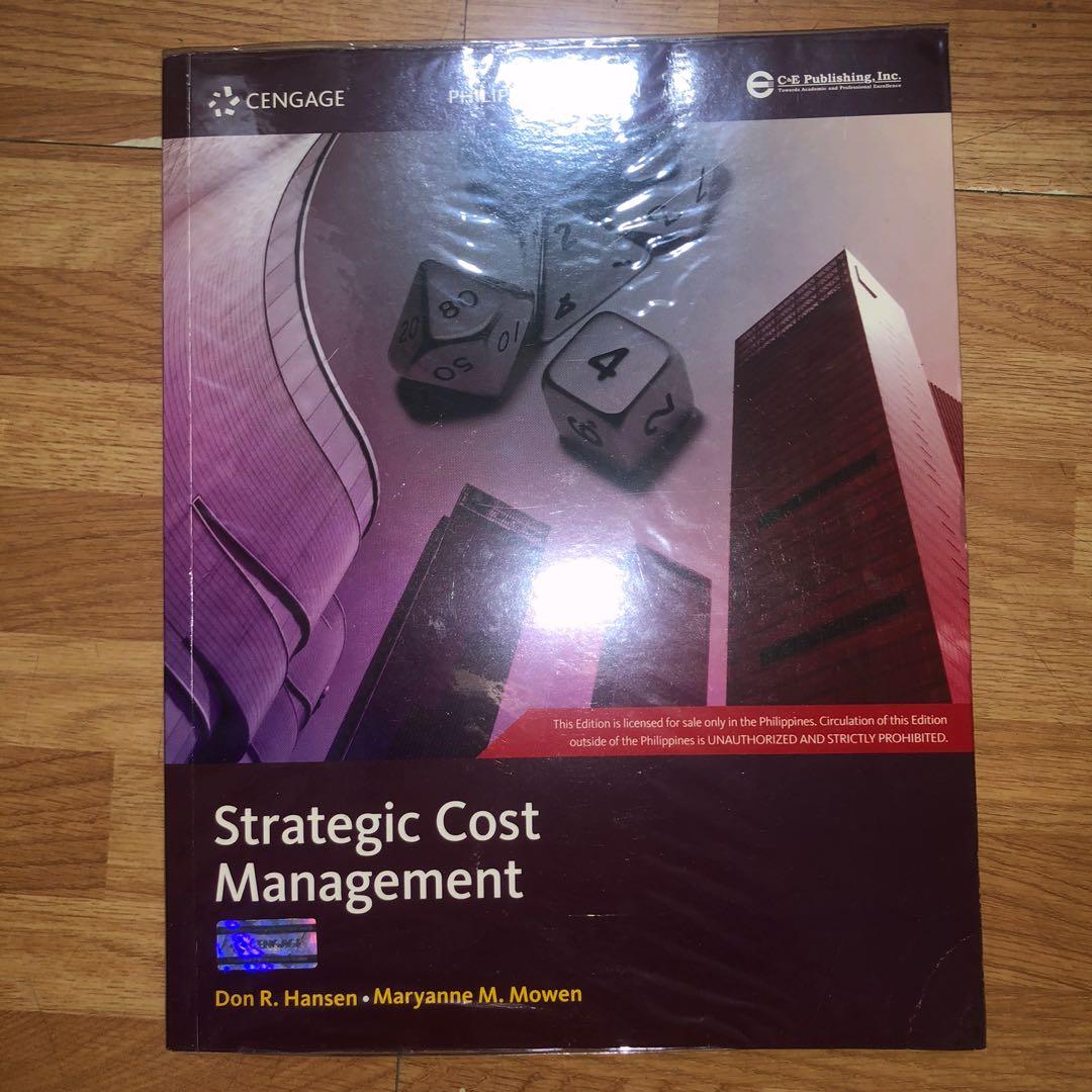 Strategic Cost Management Philippine Edition by Don R. Hansen and ...