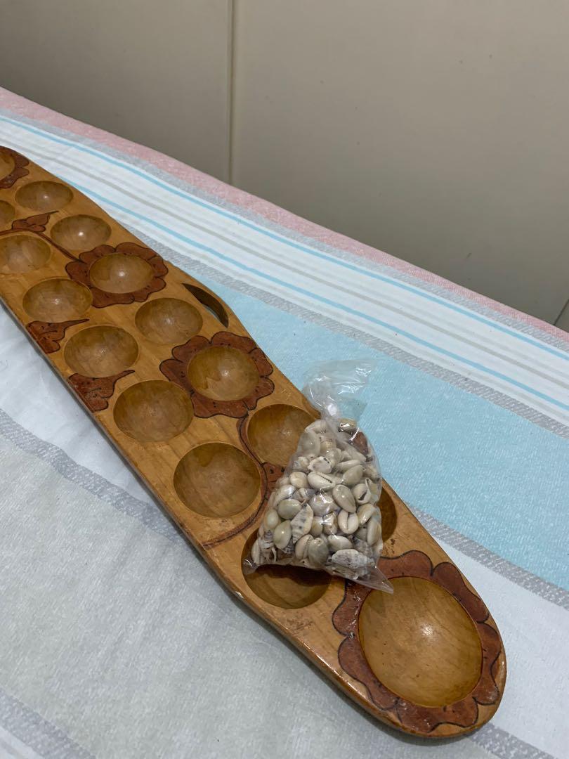 Sungka game with shells, Hobbies & Toys, Toys & Games on Carousell