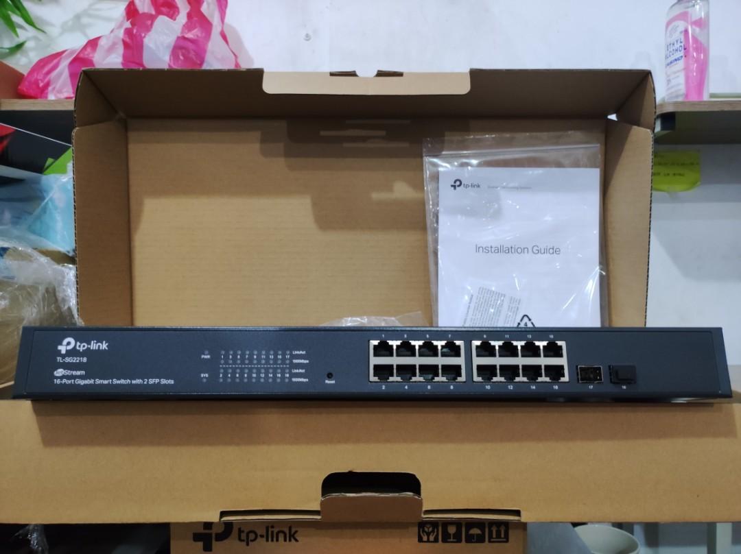 TP-Link TL-SG2218 JetStream 16-Port Gigabit Smart Switch mit 2 SFP-Slots