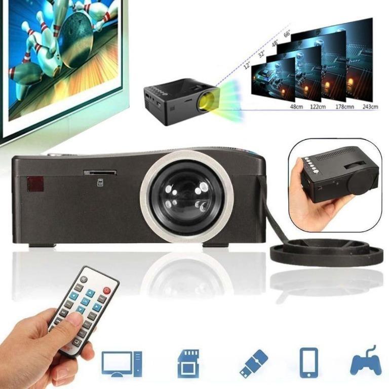 UNIC UC18 HD 400LM 1080P Mini LED Projector, TV & Home Appliances, TV ...
