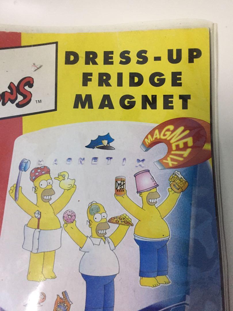 VINTAGE 1998 THE SIMPSONS (HOMER) DRESS UP FRIDGE MAGNET, Hobbies ...