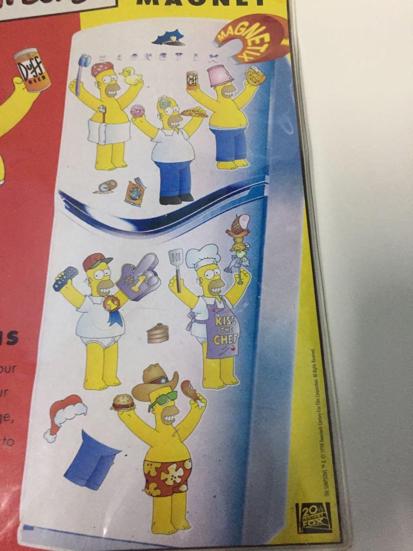 VINTAGE 1998 THE SIMPSONS (HOMER) DRESS UP FRIDGE MAGNET, Hobbies ...
