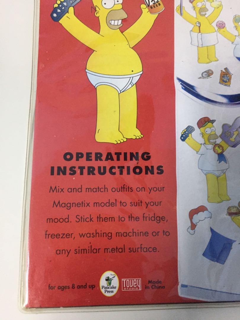 VINTAGE 1998 THE SIMPSONS (HOMER) DRESS UP FRIDGE MAGNET, Hobbies ...