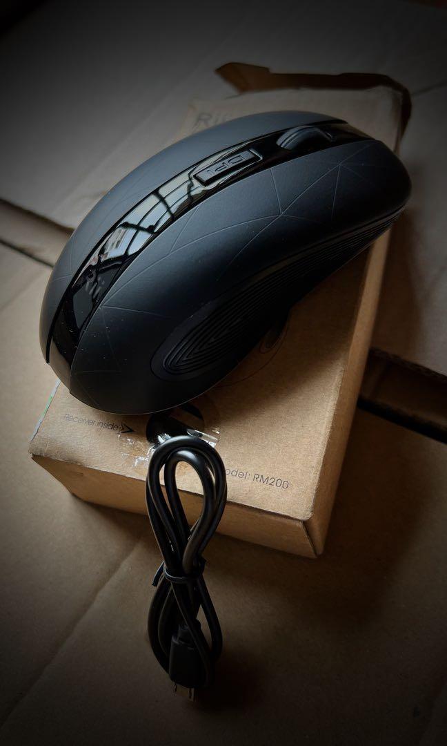 Rii RM200 RGB Wireless Mouse 2.4G Wireless Mouse 5 Buttons Rechargeable ...